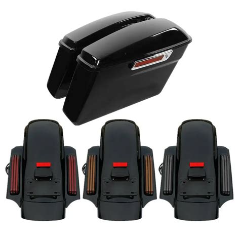 오토바이 하드 새들백 리어 펜더 할리 투어링 일렉트라 글라이드로드 글라이드 2014 2022 용커버 And 장식품 쇠시리 Aliexpress