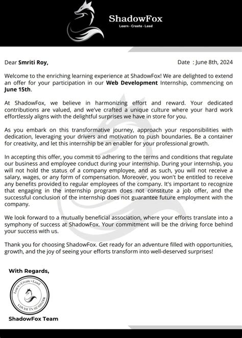 smriti roy on linkedin webdevelopment internship