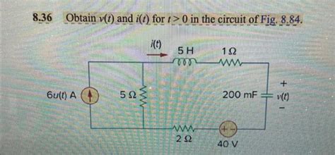 Solved Obtain V T And I T For T In The Circuit Of Chegg