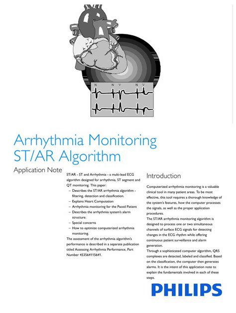 Pdf Arrhythmia Monitoring St Ar Algorithm · Arrhythmia Monitoring St