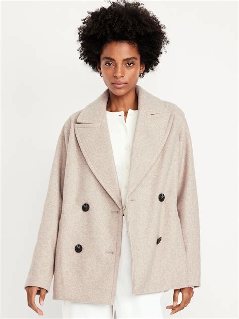 Oversized Double Breasted Pea Coat Old Navy