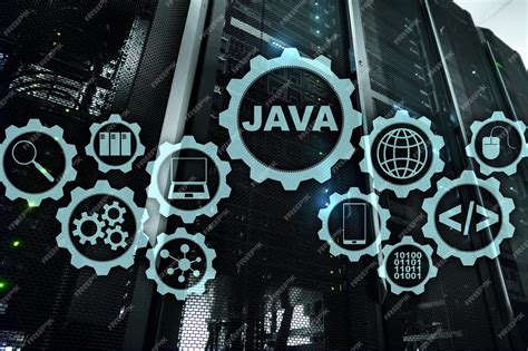 premium photo java programming concept virtual machine on server room