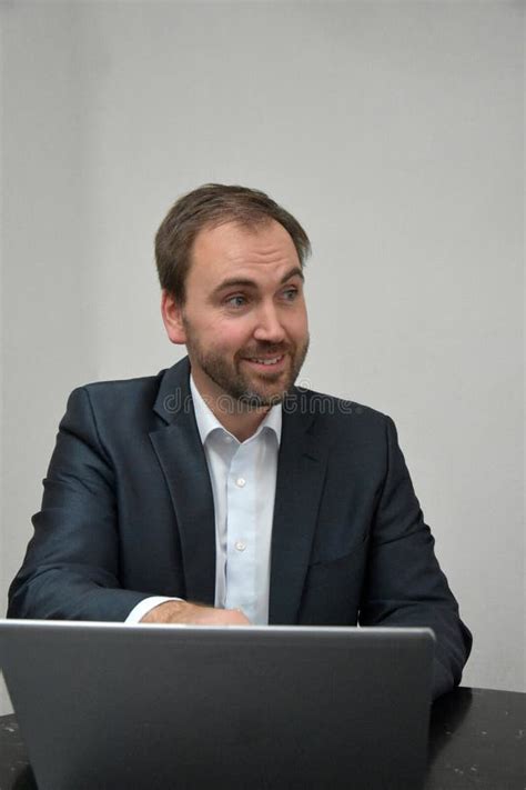 Young Businessman In Sales Conversation Stock Image Image Of