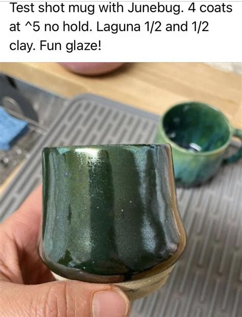 Junebug Glaze Spectrum Jalapeno Glaze Lustrous Jade Over Obsidian