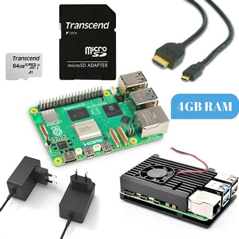 Raspberry Pi 5 4gb Starter Kit With Heatsink Case Fan Elektronica