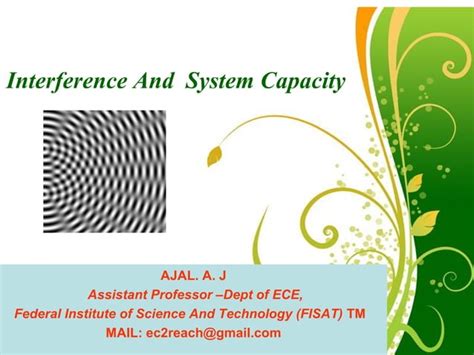 Interference And System Capacity Ppt Indoor Environmental Quality Home And Garden
