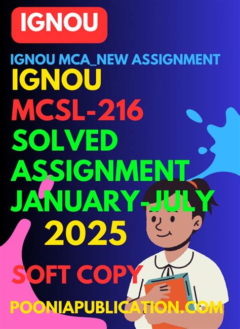 mcsl 216 solved assignment 2025 poonia publication