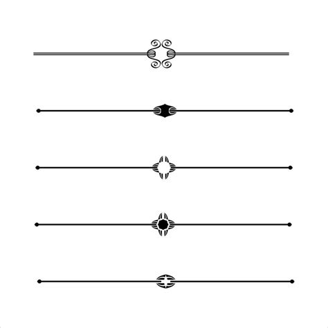 Set Of Various Simple Black Divider Design 48925508 Vector Art At Vecteezy