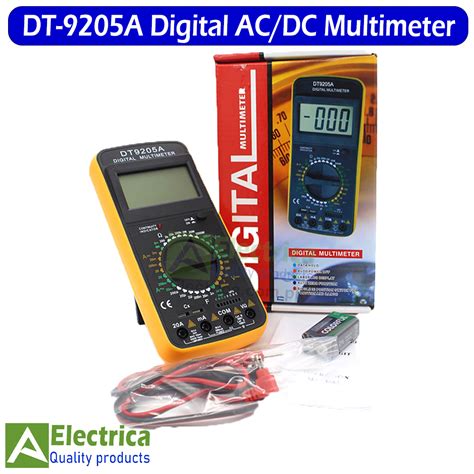 Digital Dt Vc 9205a Multimeter Lcd Acdc Ammeter Resistance Tester