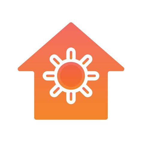 Sun Home Logo Gradient Design Template Icon Element 10170499 Vector Art