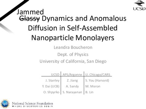 Pdf Glassy Dynamics And Anomalous Diffusion In Self Assembled