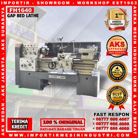 Jual Mesin Bubut Besi Fh1640 Gap Bed Lathe Machine 400 X 1000 Mm