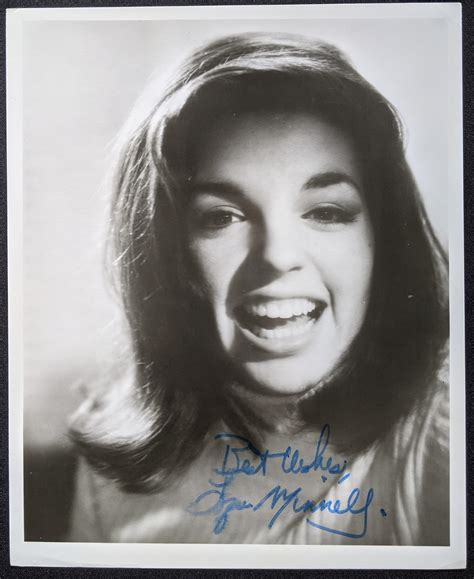 Lot Liza Minelli Autographed Black And White Headshot