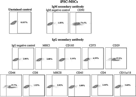 Flow Cytometry Analysis Of One Representative Ipsc Msc Line For