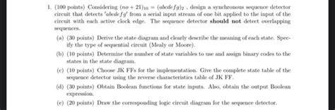 Solved Considering Design A Synchronous Sequence Chegg