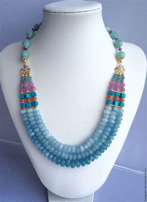 Колье из натуральных камней МАЙСКИЙ ДОЖДЬ Beaded Jewelry Beaded Necklace Designs Handmade