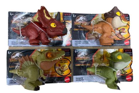 Jurassic World Snap Squad Spinosaurus Triceratops Velociraptor