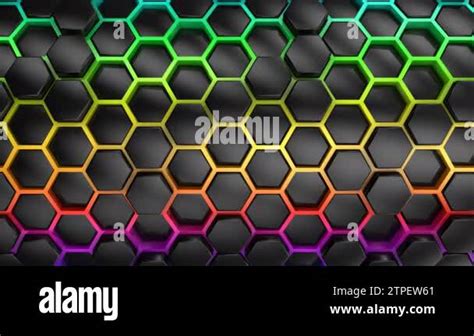 Background From Hexagons Abstract Background Loop Created In 4k 3d Animation Stock Video
