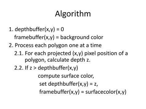 computer graphics visible surface detection methods
