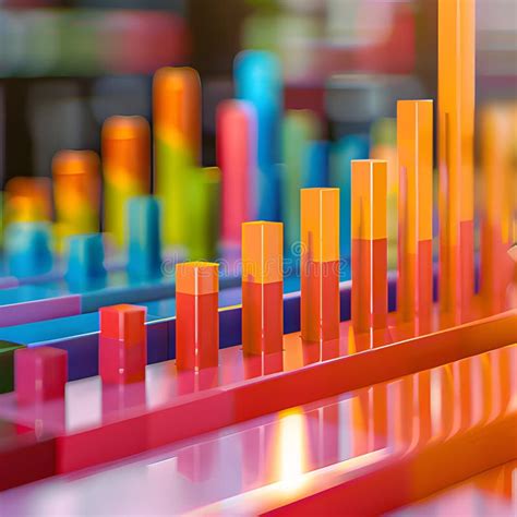 Colorful Bar Graph Displaying Data On A Financial Bus Stock Illustration Illustration Of