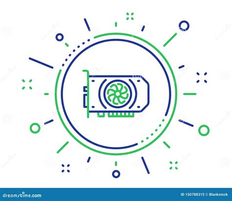 Gpu Graphic Card Line Icon Computer Component Hardware Sign Vector Stock Vector Illustration