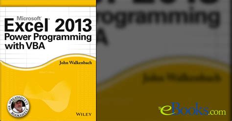 excel 2013 power programming with vba by john walkenbach ebook