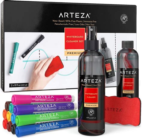 Arteza Dry Erase Markers And Whiteboard Cleaner Set 12