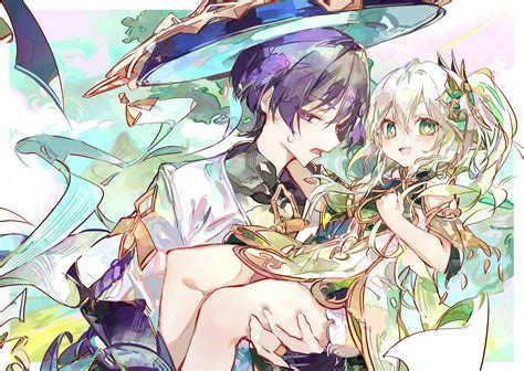 Scaramouche Nahida And Wanderer Genshin Impact Drawn By Cocoballking Danbooru