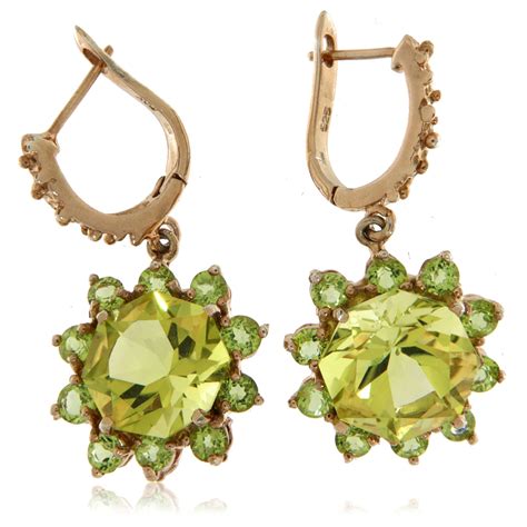 Cercei Unici Din Argint 925 Cuart Lemon Peridot Stilunic Ro