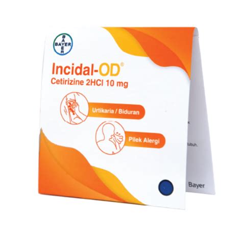 Incidal Od Strip Isi 4 Tablet Obat Gatal Obat Alergi Obat Biduran