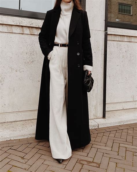 Classy Long Black Coat Outfit At Sandra Slavin Blog