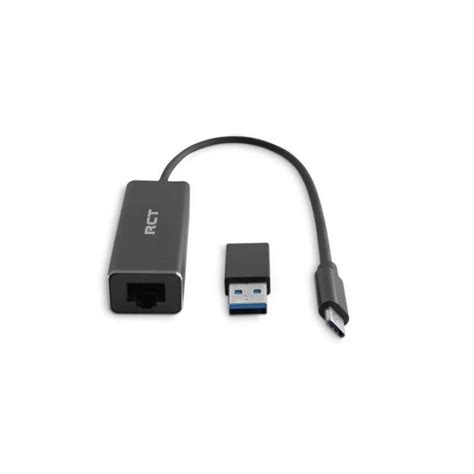 Rct Usb 3 0 Type C To Rj45 Gigabit Ethernet Adaptor With Usb C To A Adaptor Geewiz