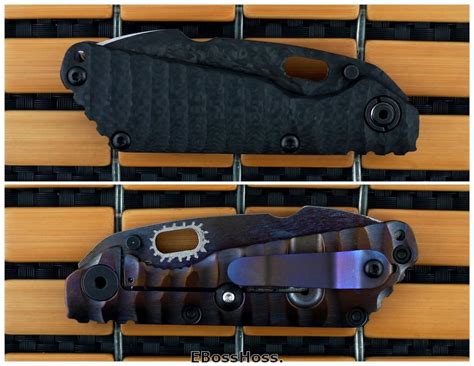 Mick Strider Custom Msc Carbon Fiber Titanium Sng Ebosshoss Knives