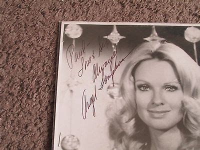 Vintage Angel Tompkins Playboy Model Signed Black And White 8x10 Photo