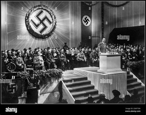 Hitler Giving A Speech 