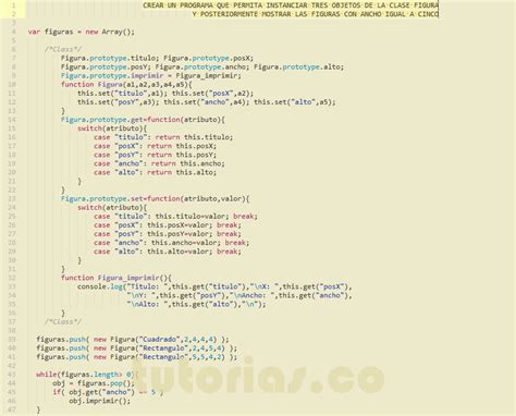 POO Javascript Clase Consulta Figura Tutorias Co