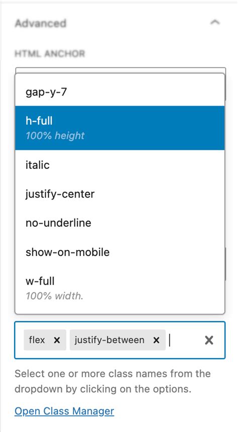 Css Class Manager An Advanced Autocomplete Additional Css Class