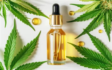 Premium Photo Cbd Oil Dropper With Cannabis Leaves