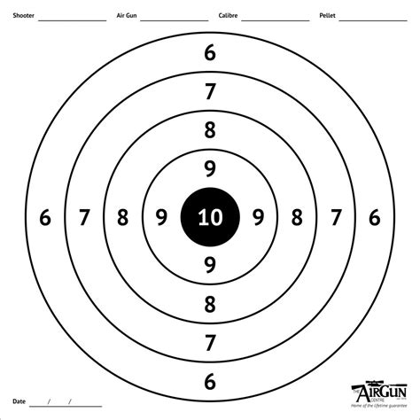 Free Printable Air Rifle Targets A4 17cm And 14cm The Airgun Centre
