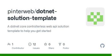 GitHub Pinterweb Dotnet Solution Template A Dotnet Core