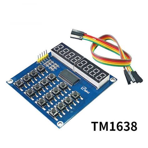 Tm1638 Led Display 8 Bit Digital Tube Module 3 Wire 16 Keys 8 Bits