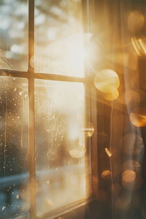Sunlight Filtering Through Sheer White Curtains In A Serene Minimalist Room Stock Photo Image