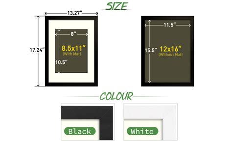 Golden State Art 12x16 Picture Frame Matted To 85x11