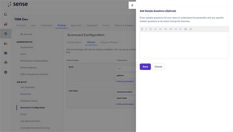 Configuring Scorecard Org Level SenseHQ