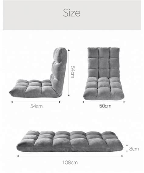 편안한 1인용 쇼파💖 각도 조절 좌식 의자🪑 원룸 자취 기숙사 쿠션 방석 베드 가정용 재택 근무 에이블리