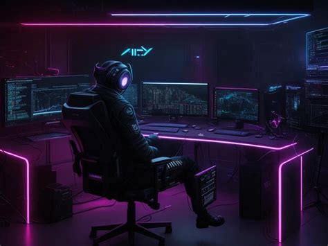 Premium Ai Image Thief Cyber Ai Hacker On City Cyber Futurehacking
