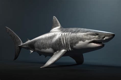 Un Tiburón Con La Boca Abierta Y La Boca Abierta Foto Premium