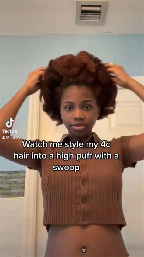 High Puff On 4c Hair Natural Hair Styles Natural Hair Styles For