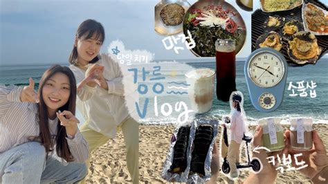 당일치기 강릉여행vlog 뚜벅이 전기자전거 장착하고 소품샵 뿌시기 ‍🔥환장의 하루코스 강릉김밥두딩레드망치사유의공간한우물회 초당커피조개구이 Youtube