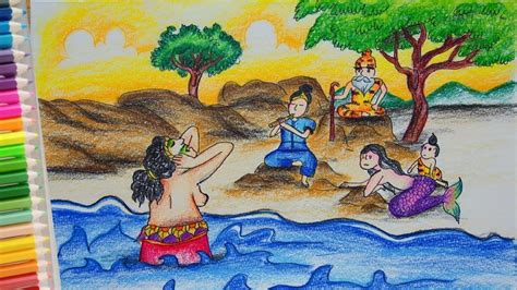 วาดรูปตัวละครในวรรณคดีเรื่อง พระอภัยมณี Sunthornpoo Day Youtube